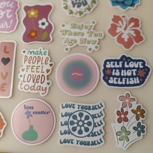 Office | Set Of 25 Cute Colorful Positive Vibes Stickers | Poshmark